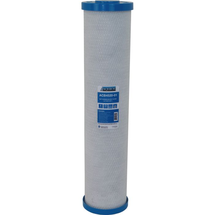 Aquios® Submicron, 0.5 Micron Carbon Block Filter, 4.5 x 20